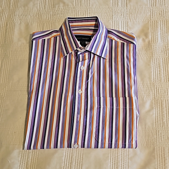 Scott Barber | Shirts | Mens Multi Colored Striped Shirt | Poshmark